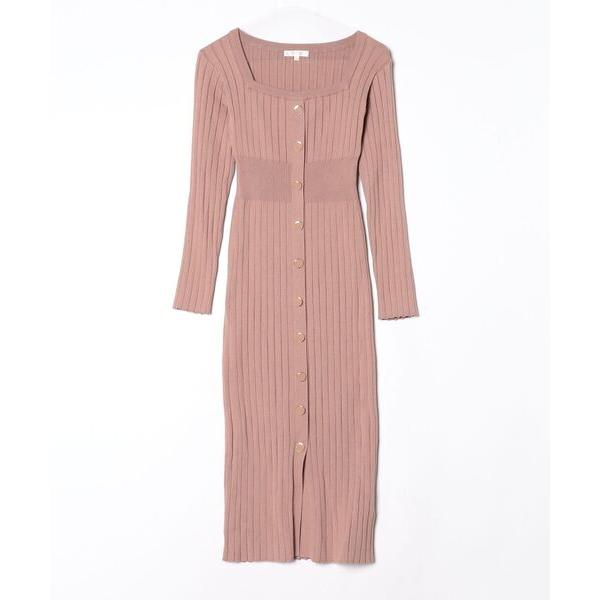 参考価格：7，700円発売時期：2020年12月コンディション：C（やや使用感あり）使用感があり、やや気になる傷や汚れがあるアイテム全体的：汚れ、毛玉装飾部分：傷参考商品名：フロントボタンlongSLV RIB Knit OP/フロントボタ...