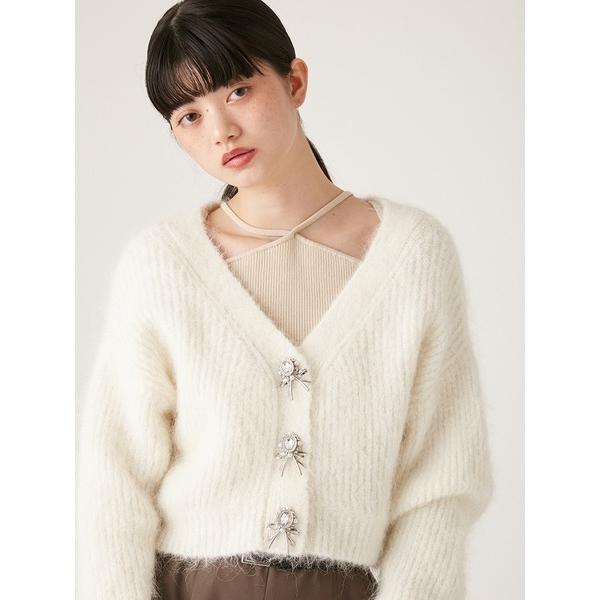 『セール実施中』参考価格：20，900円発売時期：2024年10月コンディション：A（使用感なし）数回使用した程度で使用感が感じられないアイテム参考商品名：[L.B CANDY STOCK]リボンビジューボタンニットカーディガン参考品番：L...