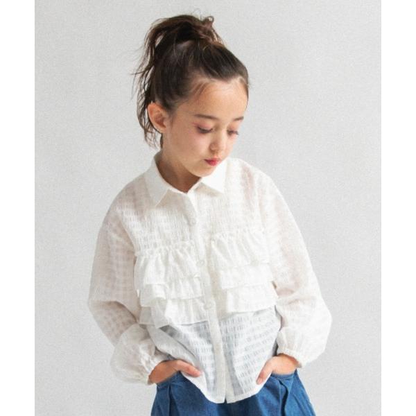 ZOZO問い合わせ番号:103162118ショップ:branshes，ブランシェスブランド:EDWIN，エドウィン，branshes，ブランシェス商品名:【Ou? by EDWIN】フリルブラウスカテゴリ:トップス>シャツ/ブラウスブ...