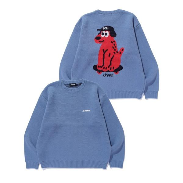 ZOZO問い合わせ番号:103162598ショップ:XLARGE，エクストララージブランド:XLARGE，エクストララージ商品名:ONE CHU CREWNECK KNIT SWEATERカテゴリ:トップス>ニット/セーターブランド品...