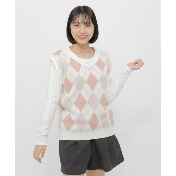 ZOZO問い合わせ番号:103162806ショップ:GLOBAL WORK，グローバルワークブランド:GLOBAL WORK，グローバルワーク商品名:2SETベスト長袖T/AND YUA ANY/636242カテゴリ:トップス>ベスト...