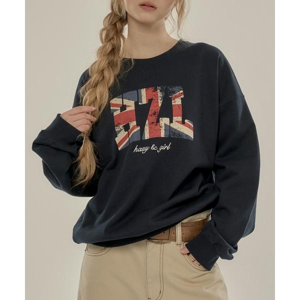 ZOZO問い合わせ番号:103162867ショップ:apres jour mignon，アプレジュールミニョンブランド:hazyl，ヘイジル商品名:flag logo sweat/フラッグロゴスウェットカテゴリ:トップス>スウェットブ...