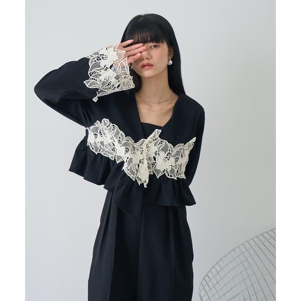 ZOZO問い合わせ番号:103163687ショップ:CORPUS TOKYO，コーパス トーキョーブランド:NOGLE，ノグル商品名:【NOGLE/ノグル】レースフラワージャケットセットパンツドレスカテゴリ:ワンピース/ドレス>パンツ...