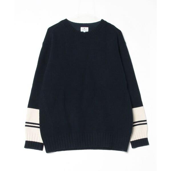 『タイムセール実施中』参考価格：17，600円発売時期：2021年10月コンディション：C（やや使用感あり）使用感があり、やや気になる傷や汚れがあるアイテム全体的：毛玉参考商品名：マリンテイスト クルーネックニット参考品番：206813 9...