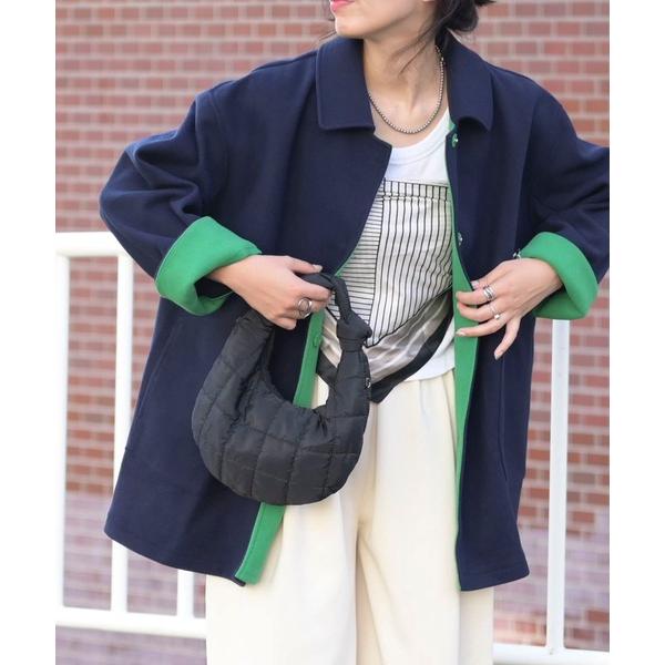 『セール実施中』参考価格：8，990円発売時期：2024年10月コンディション：A（使用感なし）数回使用した程度で使用感が感じられないアイテム参考商品名：ニットメルトンステンカラーバイカラーミドルコート【スプリングコート】参考品番：A461...