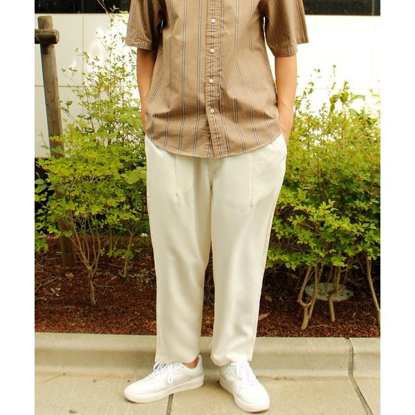 『セール実施中』参考価格：8，250円発売時期：2023年07月コンディション：B（目立つ使用感なし）使用感が少ない、または気にならないアイテム前身頃：汚れ参考商品名：【BAEXFATE】テックリネンワイドテーパードアンクルパンツ参考品番：...