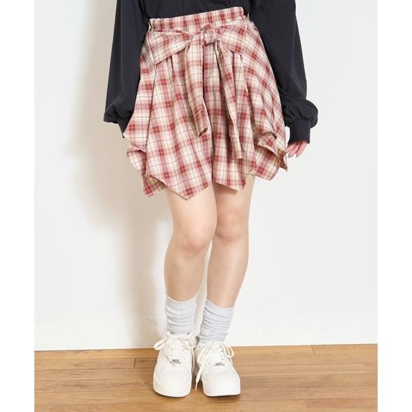 『タイムセール実施中』ZOZO問い合わせ番号:103198969ショップ:NARUMIYA ONLINE，ナルミヤ オンラインブランド:LOVETOXIC，ラブトキシック商品名:【LTXC】腰巻き風チェックキュロットカテゴリ:パンツ>...