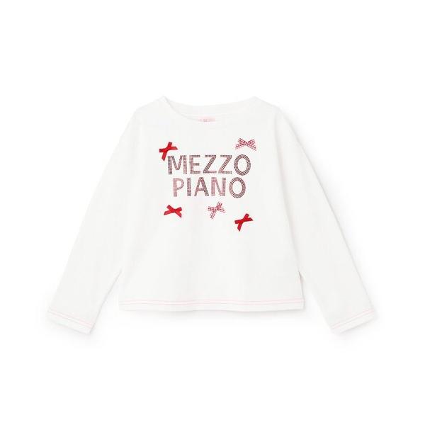 ZOZO問い合わせ番号:103198974ショップ:NARUMIYA ONLINE，ナルミヤ オンラインブランド:mezzo piano，メゾピアノ商品名:ラインストーンロゴ　長袖Tシャツカテゴリ:トップス>Tシャツ/カットソーブラン...