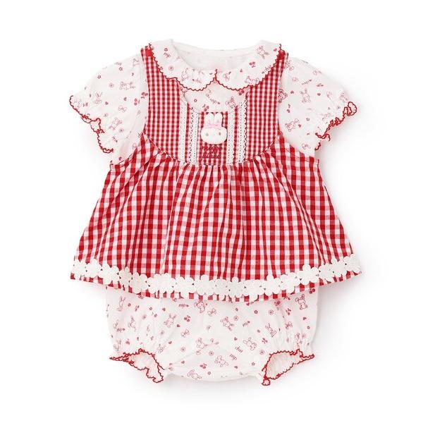 ※このアイテムは返品・交換対象外商品です。ZOZO問い合わせ番号:103198976ショップ:NARUMIYA ONLINE，ナルミヤ オンラインブランド:mezzo piano，メゾピアノ商品名:ウサギマスコットつきギンガムエプロン　ロン...