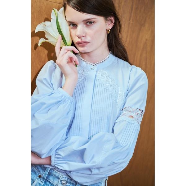 ZOZO問い合わせ番号:103199349ショップ:Estella.K，エステラケーブランド:Estella.K，エステラケー商品名:Bibi Lace-trimmed Blouse2 切り替えレースBL2カテゴリ:トップス>シャツ/...