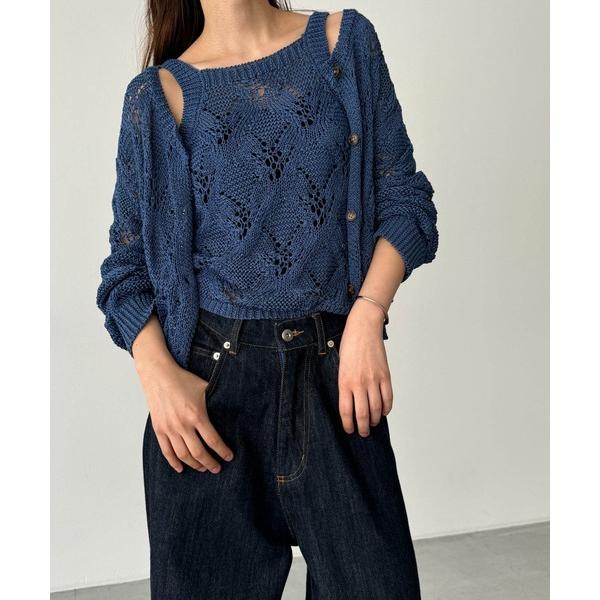 『タイムセール実施中』参考価格：14，850円発売時期：2024年04月コンディション：A（使用感なし）数回使用した程度で使用感が感じられないアイテム参考商品名：RED CHOP WORKS　クロシェニットアンサンブル参考品番：241-10...