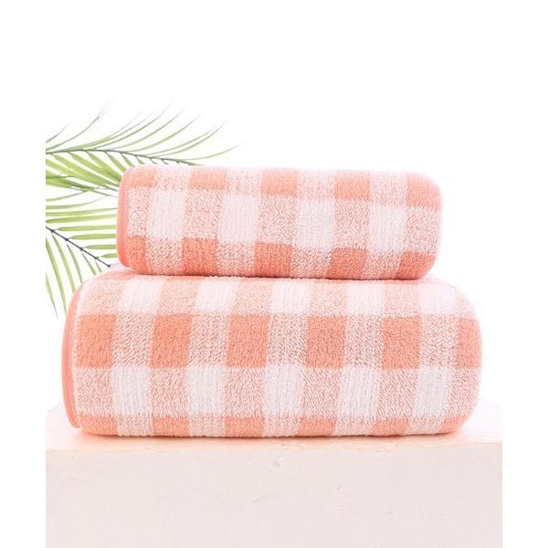 ZOZO問い合わせ番号:103234675ショップ:Teem Store，チームストアブランド:pyornim，ピョルニム商品名:【26年春夏新作】【2Pセット】ギンガムチェック柄 バスタオル×フェイスタオルセットカテゴリ:インテリア&gt...