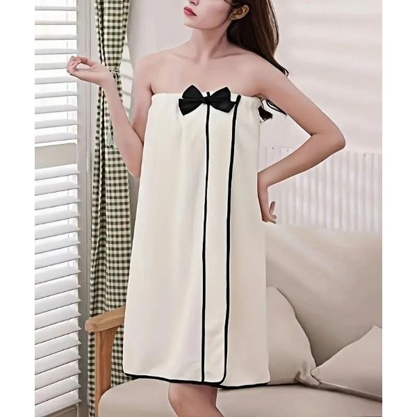 ZOZO問い合わせ番号:103234677ショップ:Teem Store，チームストアブランド:pyornim，ピョルニム商品名:【26年春夏新作】リボン パイピング ラップ バスタオルカテゴリ:インテリア>タオルブランド品番:PY5...