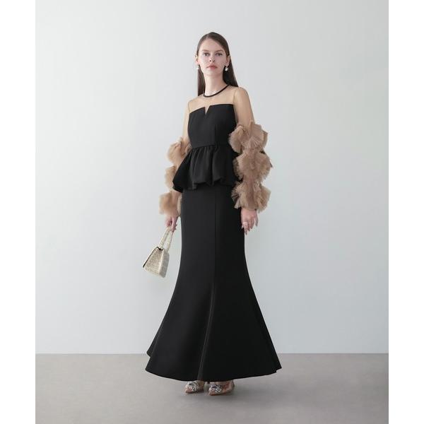 『タイムセール実施中』ZOZO問い合わせ番号:103235843ショップ:Leja，レジャブランド:Leja，レジャ商品名:【LEJA】ボリュームチュールスリーブペプラムマーメイドセットアップドレス2点セット美脚効果結婚式 パーティードレス...