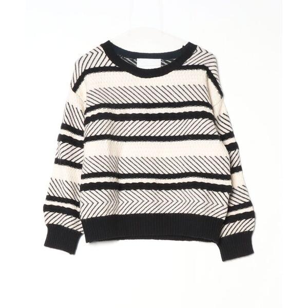 『セール実施中』参考価格：9，979円発売時期：2021年11月コンディション：A（使用感なし）数回使用した程度で使用感が感じられないアイテム参考商品名：Multi border crew neck knit chw21a098参考品番：c...