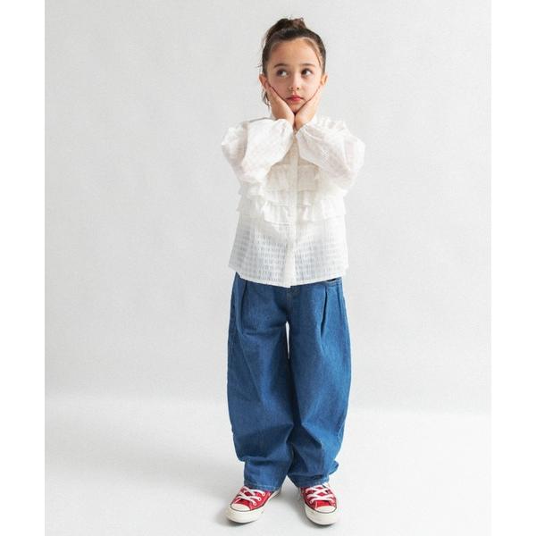 ZOZO問い合わせ番号:103271235ショップ:branshes，ブランシェスブランド:EDWIN，エドウィン，branshes，ブランシェス商品名:【Ou? by EDWIN】デニムタックパンツカテゴリ:パンツ>デニムパンツブラ...