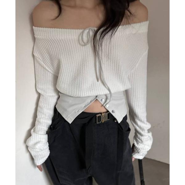 ZOZO問い合わせ番号:103271238ショップ:Auntie Rosa，アンティローザブランド:Y2K SYNAPSE FACTORY，ワイツーケー シナプスファクトリー商品名:【2way オフショル】コルセット風カットソーカテゴリ:ト...