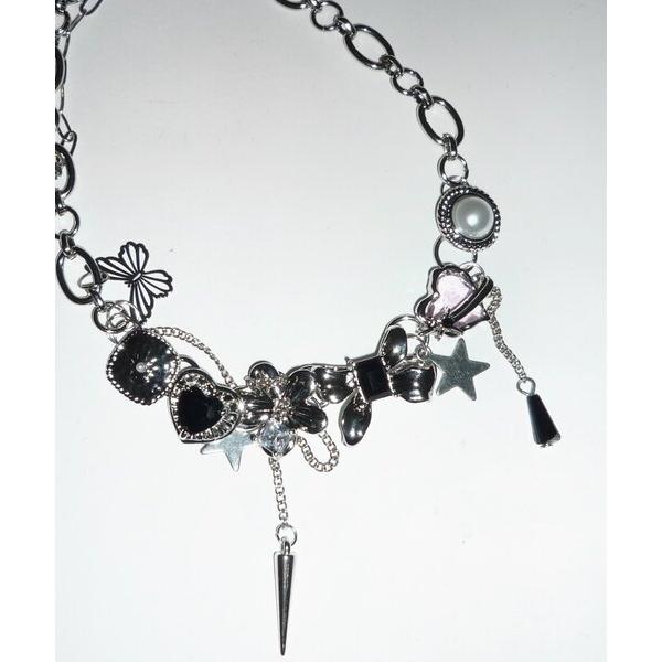 ZOZO問い合わせ番号:103271477ショップ:WHO'S WHO gallery，フーズフーギャラリーブランド:WHO'S WHO gallery，フーズフーギャラリー商品名:ミックスモチーフネックレスカテゴリ:アクセサリー>ネ...