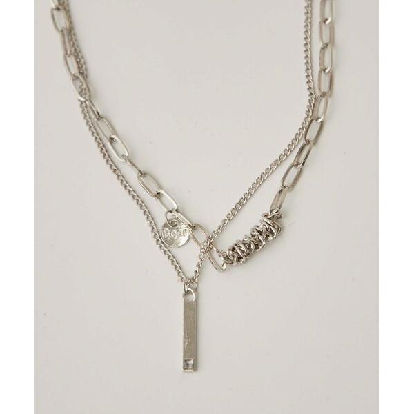 ZOZO問い合わせ番号:103271483ショップ:WHO'S WHO gallery，フーズフーギャラリーブランド:WHO'S WHO gallery，フーズフーギャラリー商品名:２連プレートネックレスカテゴリ:アクセサリー>ネック...