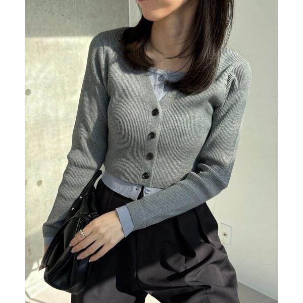 ZOZO問い合わせ番号:103272945ショップ:CAPRICIEUX LE'MAGE，カプリシュレマージュブランド:CAPRICIEUX LE'MAGE，カプリシューレマージュ商品名:バイカラーレイヤードカーディガンカテゴリ:トップス&...