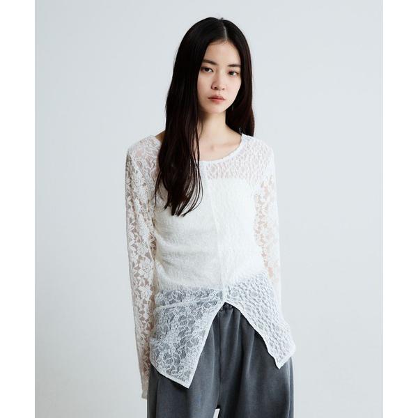 ZOZO問い合わせ番号:103274803ショップ:JEANASIS，ジーナシスブランド:JEANASIS，ジーナシス商品名:2WAYスリットレースLS TEE/652649カテゴリ:トップス>Tシャツ/カットソーブランド品番:652...