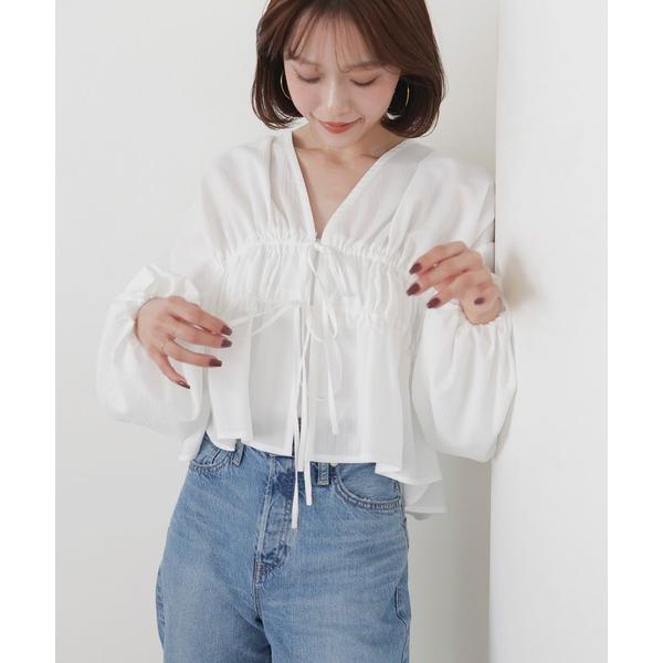 ZOZO問い合わせ番号:103274885ショップ:LIAN，リアンブランド:LIAN，リアン商品名:【mayu × LIAN】ダブルリボンシャーリングブラウスカテゴリ:トップス>シャツ/ブラウスブランド品番:243-481L3024...