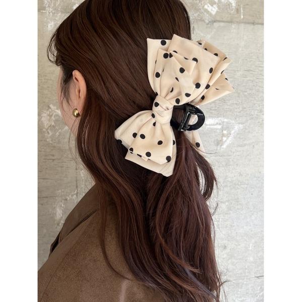 ZOZO問い合わせ番号:103276299ショップ:LOWRYS FARM，ローリーズファームブランド:LOWRYS FARM，ローリーズファーム商品名:ポルカドットバンス 640815カテゴリ:ヘアアクセサリー>バレッタ/ヘアクリッ...