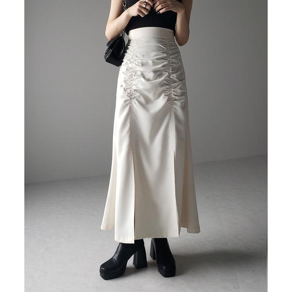 『セール実施中』参考価格：5，500円発売時期：2023年08月コンディション：A（使用感なし）数回使用した程度で使用感が感じられないアイテム参考商品名：【 ３サイズ展開 】 フロントシャーリングスリットロングマーメイドスカート参考品番：D...