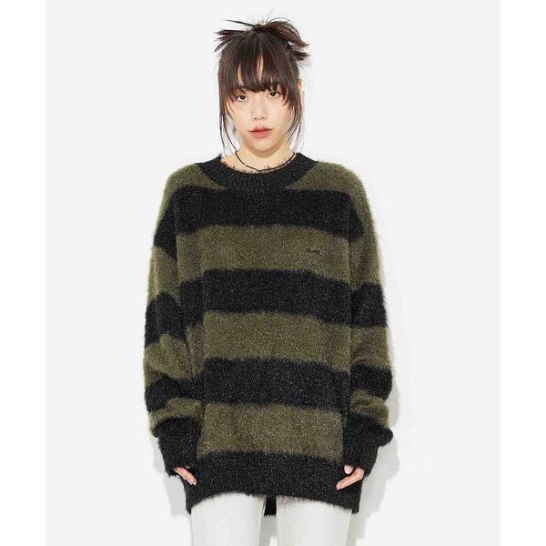 『セール実施中』参考価格：14，300円発売時期：2022年10月コンディション：A（使用感なし）数回使用した程度で使用感が感じられないアイテム参考商品名：WIDE STRIPE KNIT TOP参考品番：105224015015【商品に関...