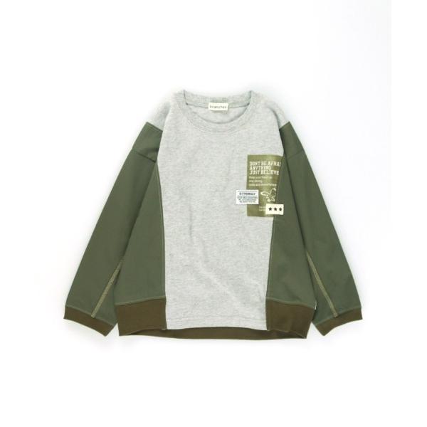 ZOZO問い合わせ番号:103311825ショップ:branshes，ブランシェスブランド:branshes，ブランシェス商品名:異素材MIX長袖Tシャツカテゴリ:トップス>Tシャツ/カットソーブランド品番:11-6105-371素材...