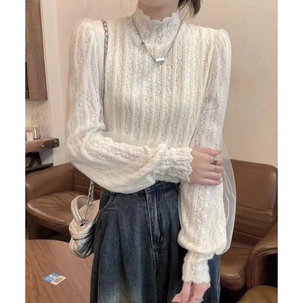 『タイムセール実施中』ZOZO問い合わせ番号:103311834ショップ:CELENA，セレナブランド:CELENA BEATS，セレナビーツ商品名:シアースリーブ 切り替え レース ハイネック トップスカテゴリ:トップス>Tシャツ/...