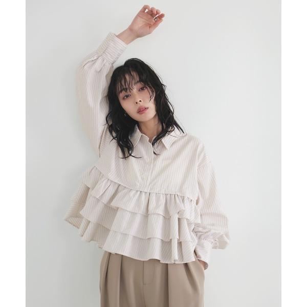 ZOZO問い合わせ番号:103313557ショップ:LIAN，リアンブランド:LIAN，リアン商品名:ティアードフリルシャツカテゴリ:トップス>シャツ/ブラウスブランド品番:243-481A3594/243-481A3574素材:ポリ...