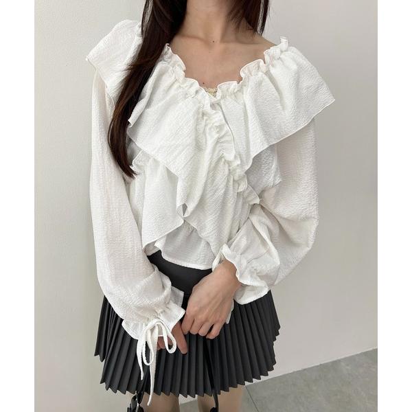 ZOZO問い合わせ番号:103314458ショップ:WEGO，ウィゴーブランド:PHILLY，フィリー，WEGO，ウィゴー商品名:クロスフリルブラウスカテゴリ:トップス>シャツ/ブラウスブランド品番:PL26SP02-L0010素材:...