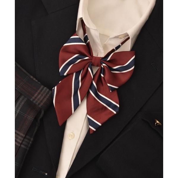 『タイムセール実施中』ZOZO問い合わせ番号:103314784ショップ:Mayree，メイリーブランド:Mayree，メイリー商品名:【urge select】《なんちゃってシリーズ》ストライプ柄 ダークカラー ワンタッチ リボン【学生/...