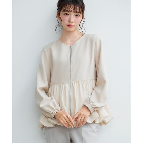 ZOZO問い合わせ番号:103314864ショップ:SAISON DE PAPILLON，セゾン ド パピヨンブランド:SAISON DE PAPILLON，セゾンドパピヨン商品名:【2026SS新作】レディース バルーン ブルゾン ファス...