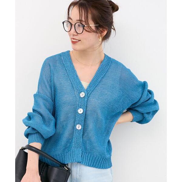 『セール実施中』ZOZO問い合わせ番号:103315507ショップ:le.coeur blanc，ルクールブランブランド:le.coeur blanc，ルクールブラン商品名:ペーパーヤーンVネックカーディガンカテゴリ:トップス>カーデ...