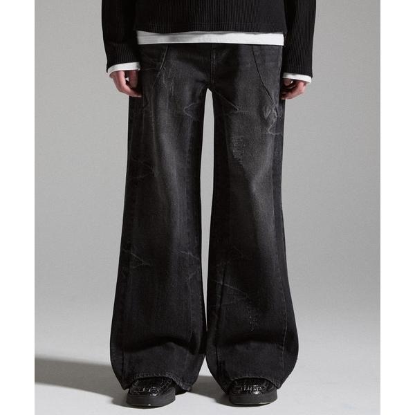 ZOZO問い合わせ番号:103316354ショップ:EMMA CLOTHES，エマ クローズブランド:GRANCY，グランシー商品名:【GRANCY】Seam Design Wide Straight Denim Pants / シームデザ...