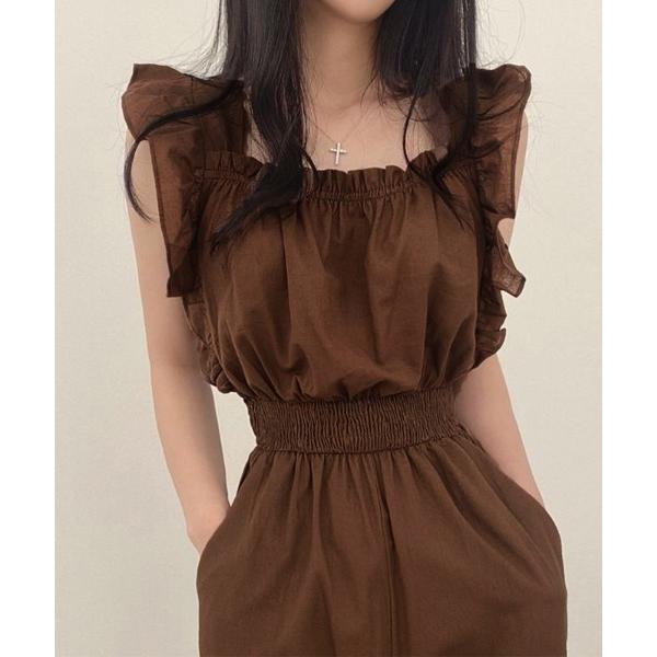 『タイムセール実施中』参考価格：5，579円発売時期：2024年02月コンディション：A（使用感なし）数回使用した程度で使用感が感じられないアイテム参考商品名：フリル袖 オールインワン パンツドレス参考品番：80SHUNT-001【商品に関...