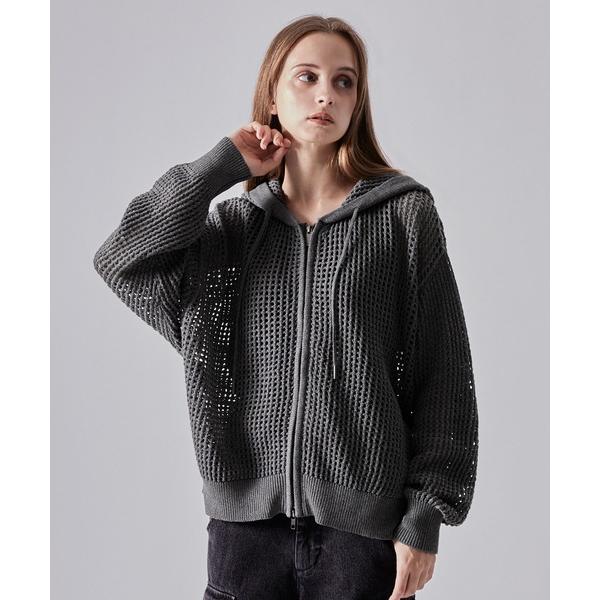 『セール実施中』参考価格：5，500円発売時期：2025年06月コンディション：A（使用感なし）数回使用した程度で使用感が感じられないアイテム参考商品名：【CLEL】Watermark Knitting Mesh Zip Parka/透かし...