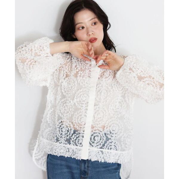 『タイムセール実施中』ZOZO問い合わせ番号:103351684ショップ:le.coeur blanc，ルクールブランブランド:le.coeur blanc，ルクールブラン商品名:TORRAZZO DONNA別注フラワーレースブラウスカテゴ...