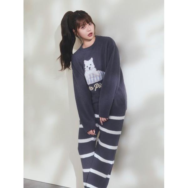 ZOZO問い合わせ番号:103351782ショップ:gelato pique，ジェラート　ピケブランド:gelato pique，ジェラートピケ商品名:【UNISEX】エアリーモコボーダーロングパンツカテゴリ:ルームウェア>ルームウェ...