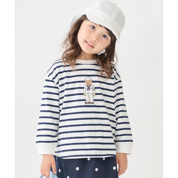 『セール実施中』ZOZO問い合わせ番号:103351893ショップ:petit main，プティマインブランド:petit main，プティマイン商品名:【TeddyBear】刺しゅう長袖Tシャツカテゴリ:トップス>Tシャツ/カットソ...