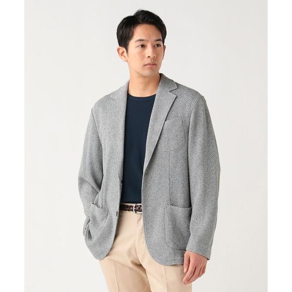ZOZO問い合わせ番号:103352373ショップ:BEAMS HEART，ビームスハートブランド:BEAMS HEART，ビームスハート商品名:強撚ヘリンボーン ニットジャケットカテゴリ:ジャケット/アウター>テーラードジャケットブ...