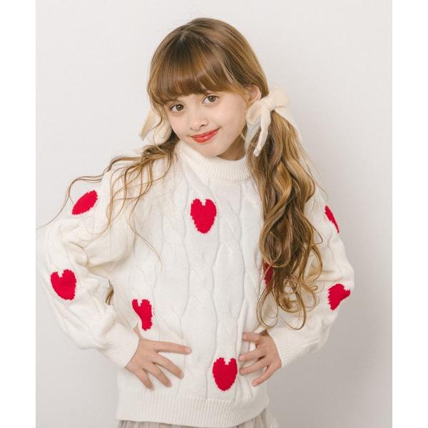 『タイムセール実施中』ZOZO問い合わせ番号:103353120ショップ:moredays store，モアデイズ・ストアブランド:URBAN CHERRY，アーバンチェリー商品名:クルーネックハートケーブルデザインニットカテゴリ:トップス...