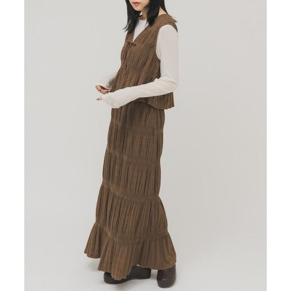 ZOZO問い合わせ番号:103353172ショップ:KBF，ケービーエフブランド:KBF，ケイビーエフ商品名:マジョリカプリーツベストSETスカートカテゴリ:ジャケット/アウター>セットアップブランド品番:KB26230-206508...