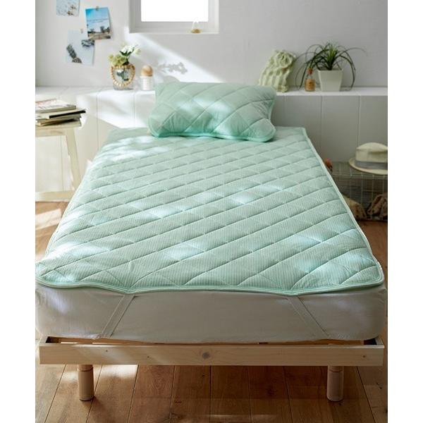 ZOZO問い合わせ番号:103353421ショップ:nissen，ニッセンブランド:Kagulie，カグリエ商品名:接触冷感×綿混タオル地吸汗速乾リバーシブル敷きパッド(セミダブル)カテゴリ:インテリア>寝具ブランド品番:RKG000...