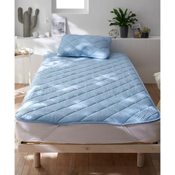 ZOZO問い合わせ番号:103353424ショップ:nissen，ニッセンブランド:Kagulie，カグリエ商品名:接触冷感×綿混タオル地吸汗速乾リバーシブル敷きパッド(セミシングル)カテゴリ:インテリア>寝具ブランド品番:RKG00...