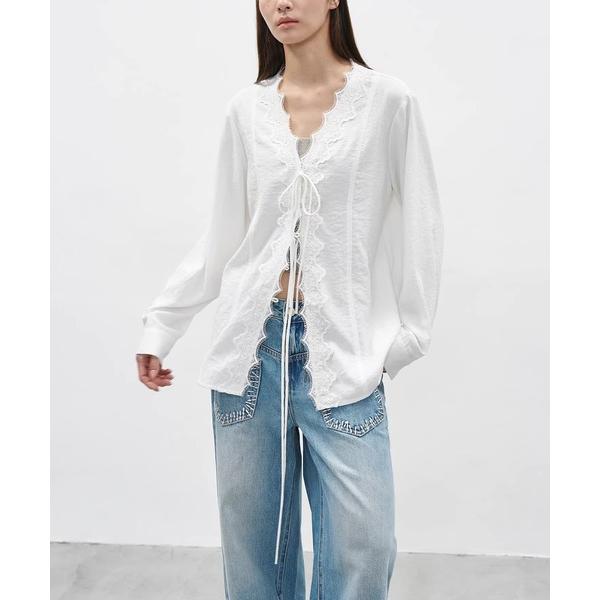 『タイムセール実施中』ZOZO問い合わせ番号:103353540ショップ:chuclla，チュクラブランド:EIGHTHMONTH，エイスマンス，Fano Studios，ファノ ストゥディオズ商品名:フロントコードレースブラウス EM26...