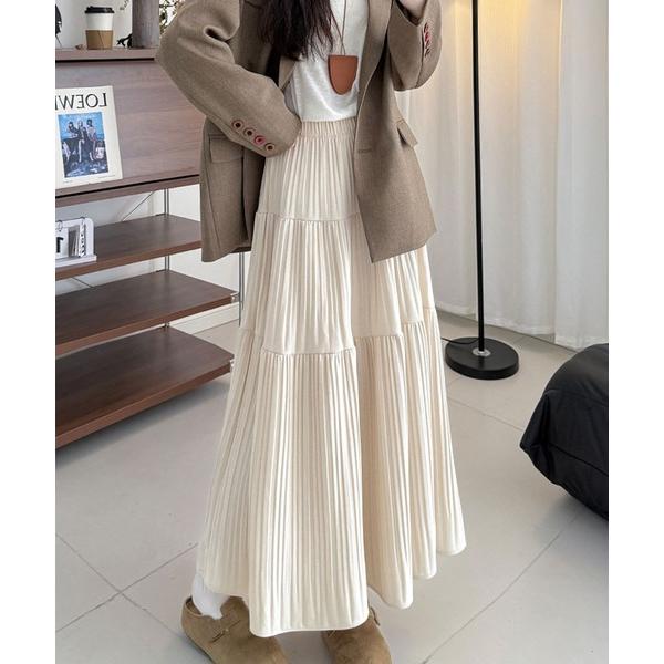 『タイムセール実施中』ZOZO問い合わせ番号:103353737ショップ:Amulet，アミュレットブランド:Amulet，アミュレット商品名:動くたびにやわらかく揺れる◎ティアードプリーツロングスカートカテゴリ:スカート>スカートブ...