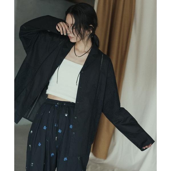 ZOZO問い合わせ番号:103353823ショップ:LIAN，リアンブランド:hellam，へラム商品名:刺繍レースオープンカラーシャツカテゴリ:トップス>シャツ/ブラウスブランド品番:243-111F3958素材:本体:綿 100%...